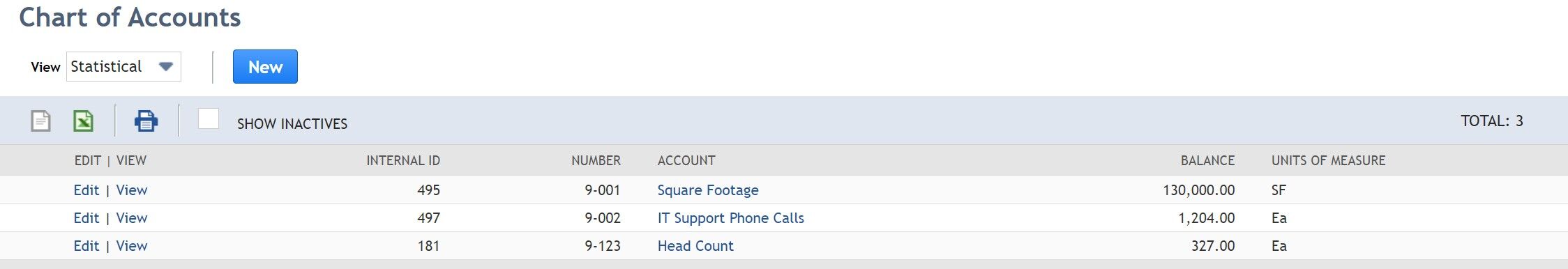 Statistical Accounts in NetSuite | SuiteRep