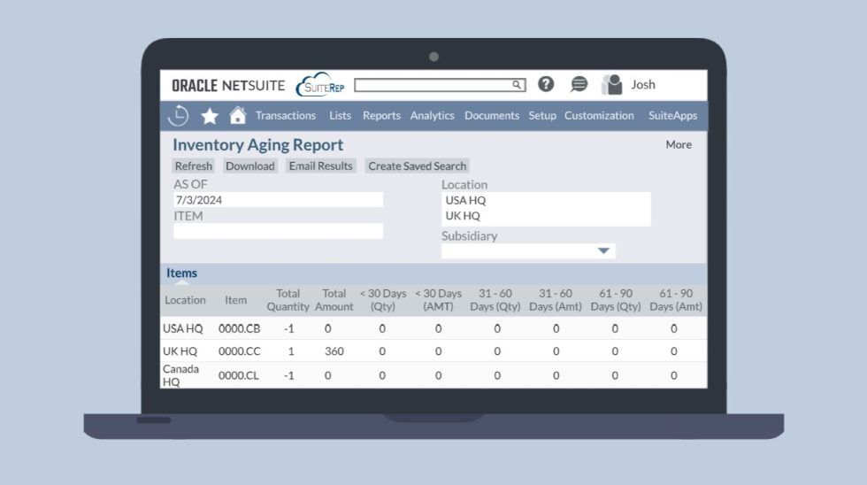 Inventory Aging Report | SuiteRep